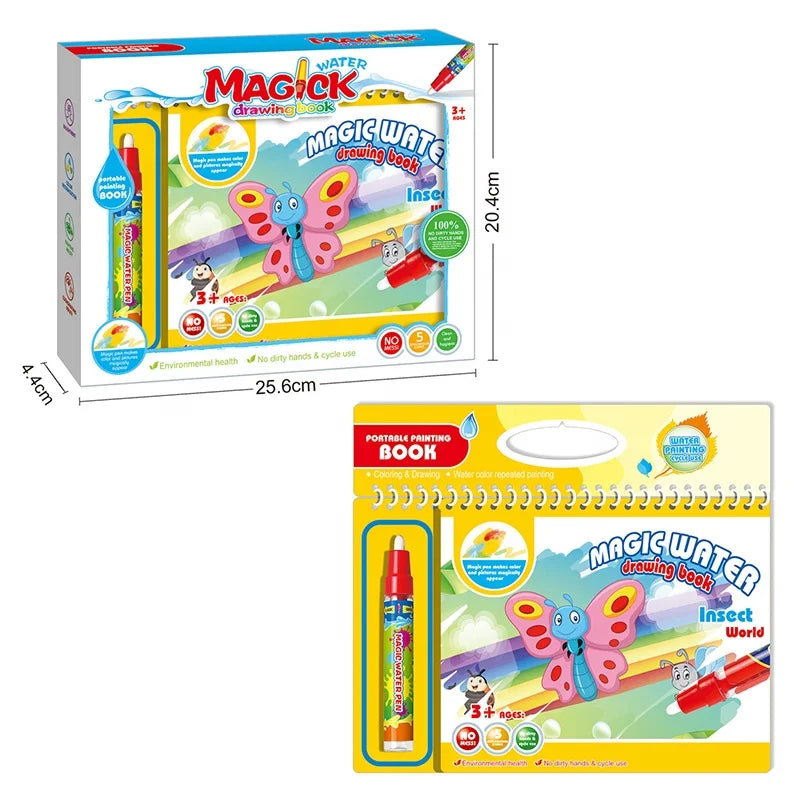 Samtoy Educational Kids Magic Doodle Water Coloring Book Drawing ...