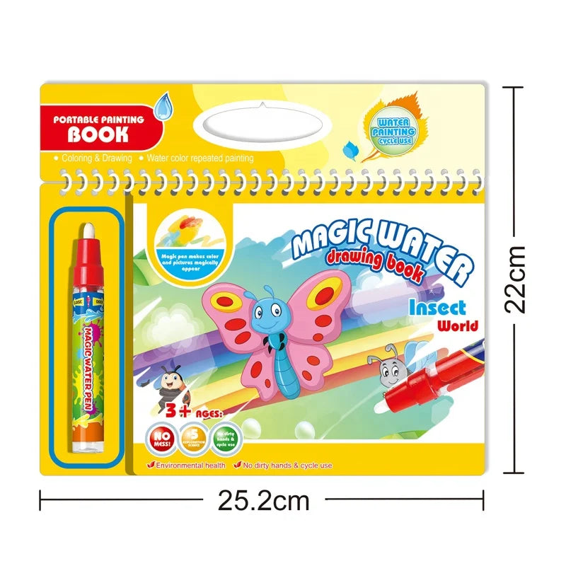 Samtoy Educational Kids Magic Doodle Water Coloring Book Drawing ...