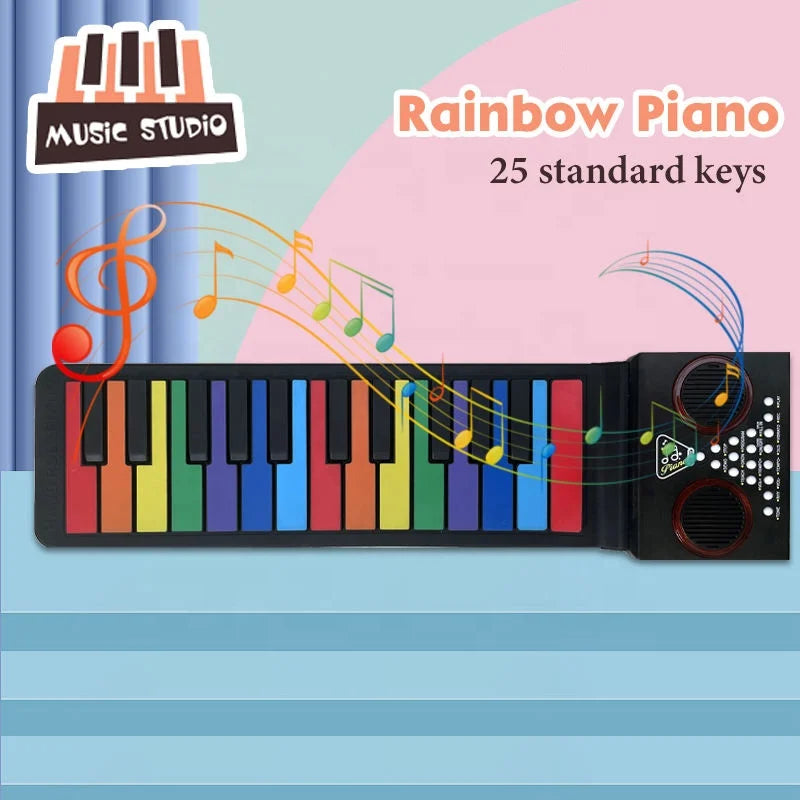 Wholesale 25 Keys Educational Portable Folding Rainbow Colorful ...